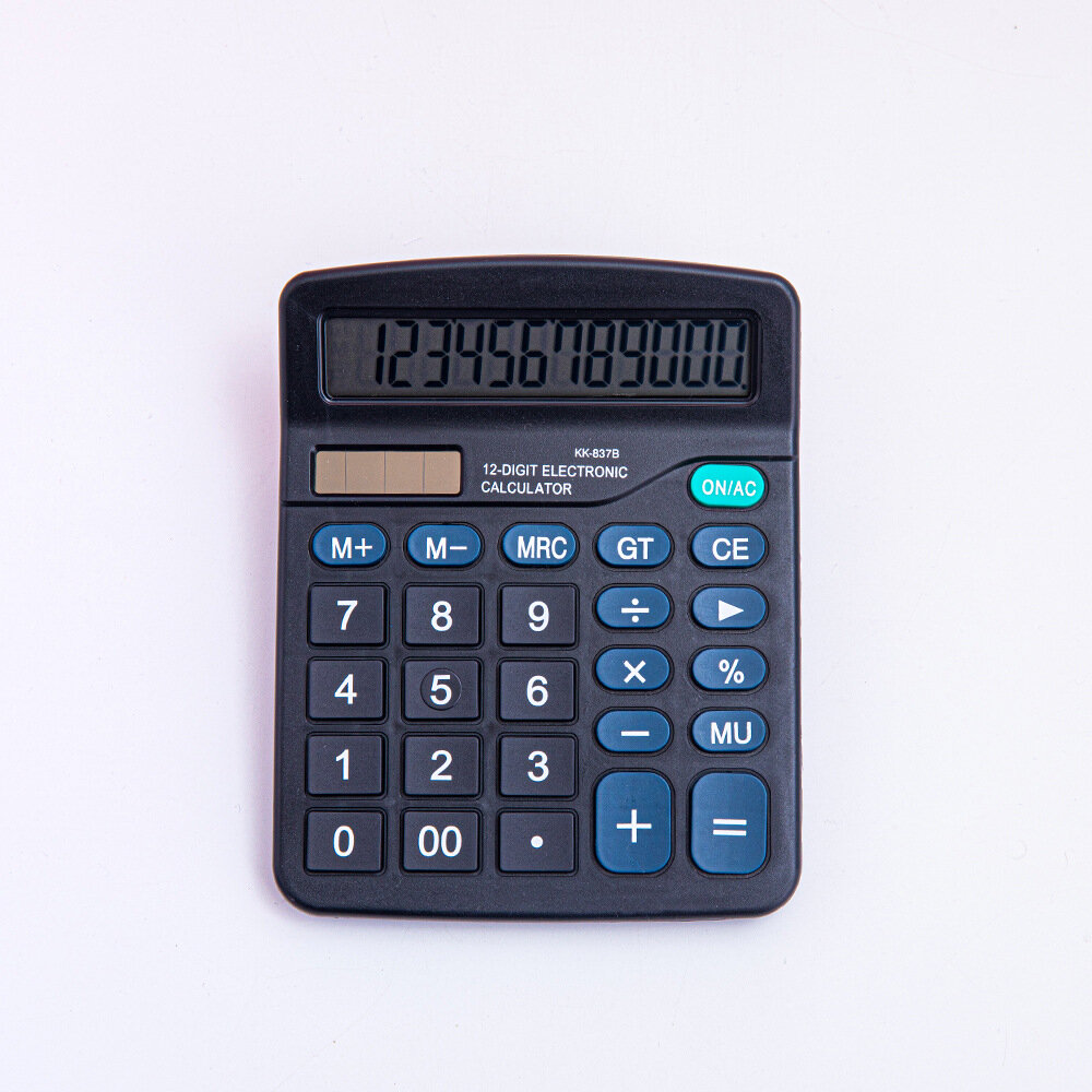 Многофункциональный интернет-знаменитый макарон 12-значный большой экран с двойным питанием солнечный калькулятор для офиса и студенческого бухгалтерского использования