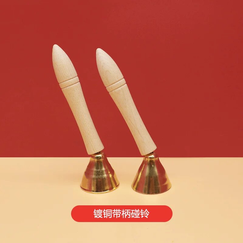 Детский ударный инструмент Орффа, ручка, большие и маленькие колокольчики, колокольчики для детского сада, раннее образование, вокальная музыка, звучащие медные колокольчики