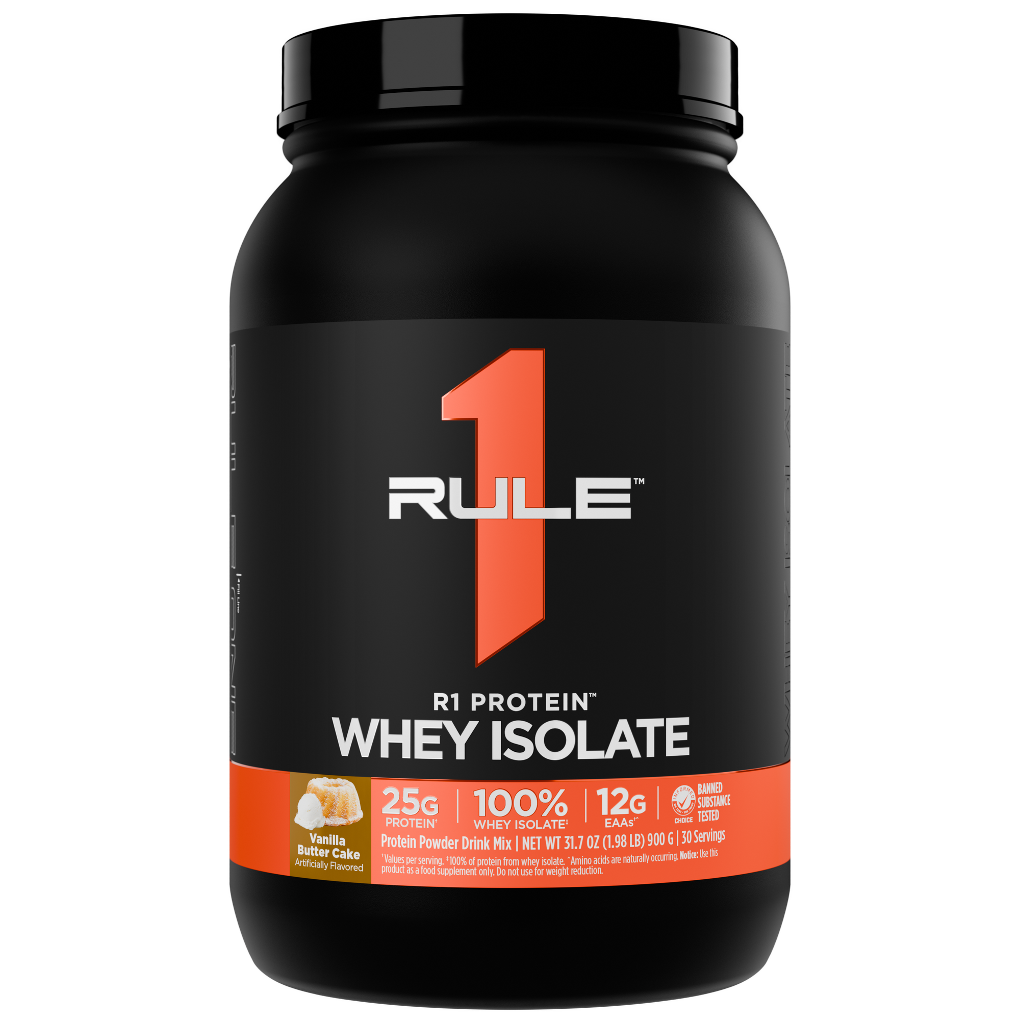 Сывороточный изолят и гидролизат RULE 1 R1 Protein Whey Isolate 900 гр Ванильно-сливочный пирог