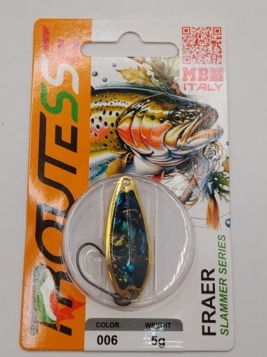 Блесна Troutesse Fraer, MB Italy, 5г, 40мм, универсальная колеблющаяся блесна для рыбалки на хищную рыбу
