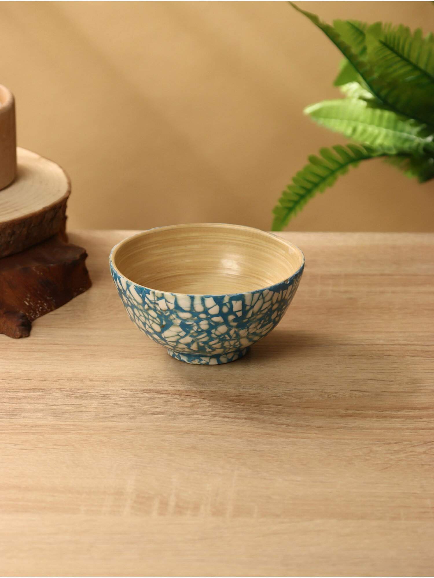 Миска, 12x12x6 см, бамбук, текстура: гладкая, тематика: узоры