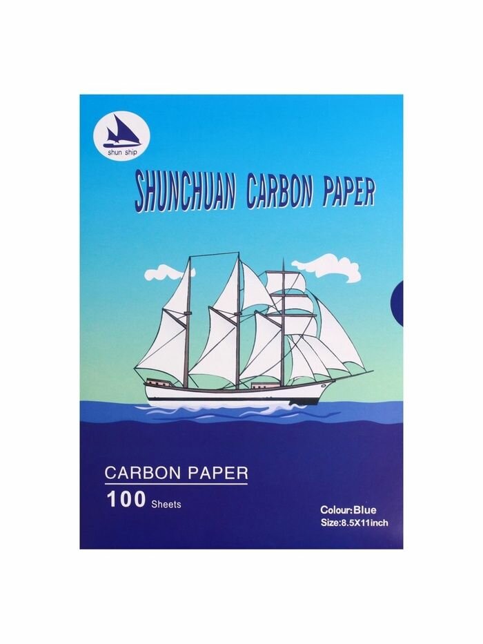 Бумага копировальная КНР А4, 100 л, синяя, многоразовая