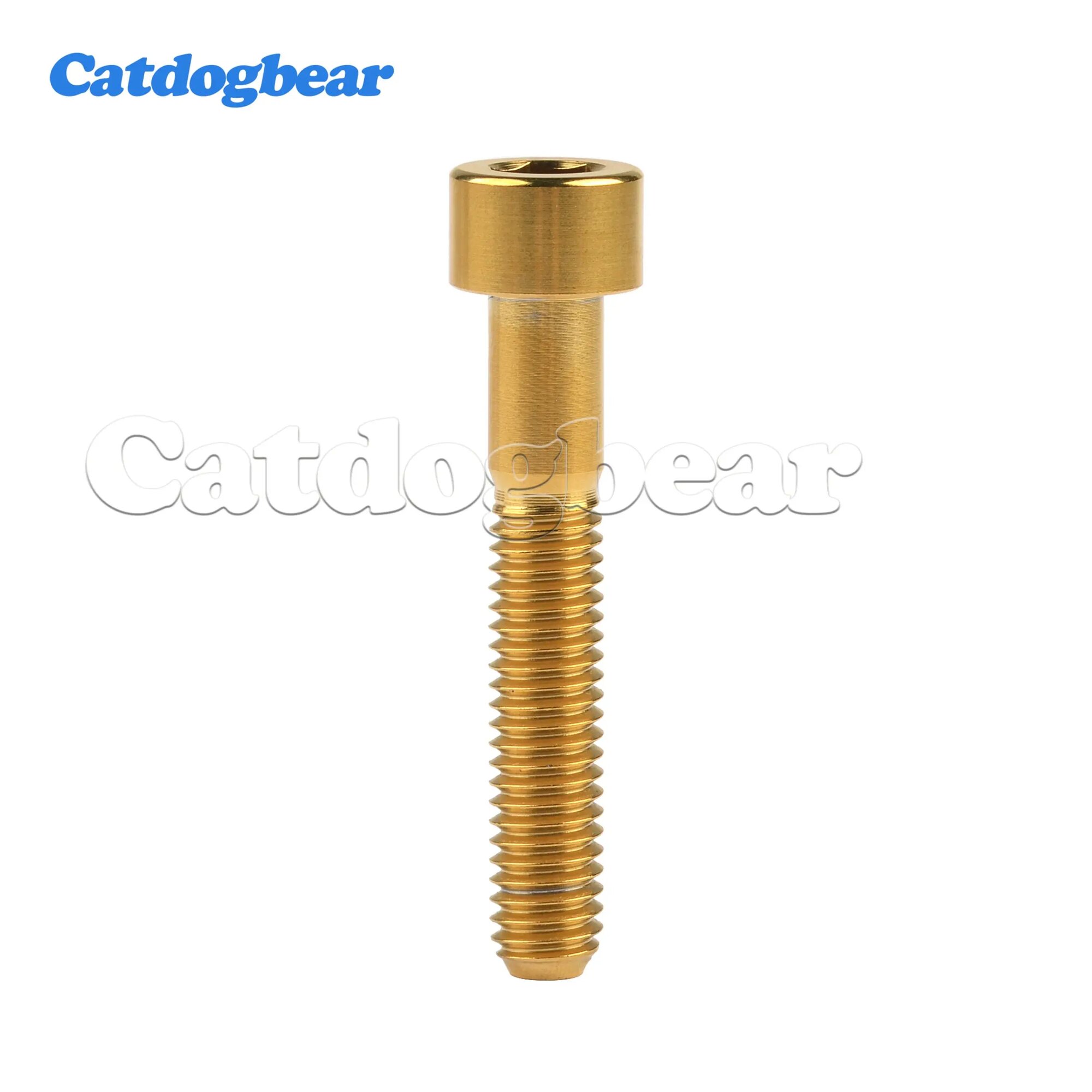 Catdogbear Титановые болты M6/M7x10 15 18 20 25 30 32 35 40 43 45 50 55 60 65 мм М6, Gold, 15mm