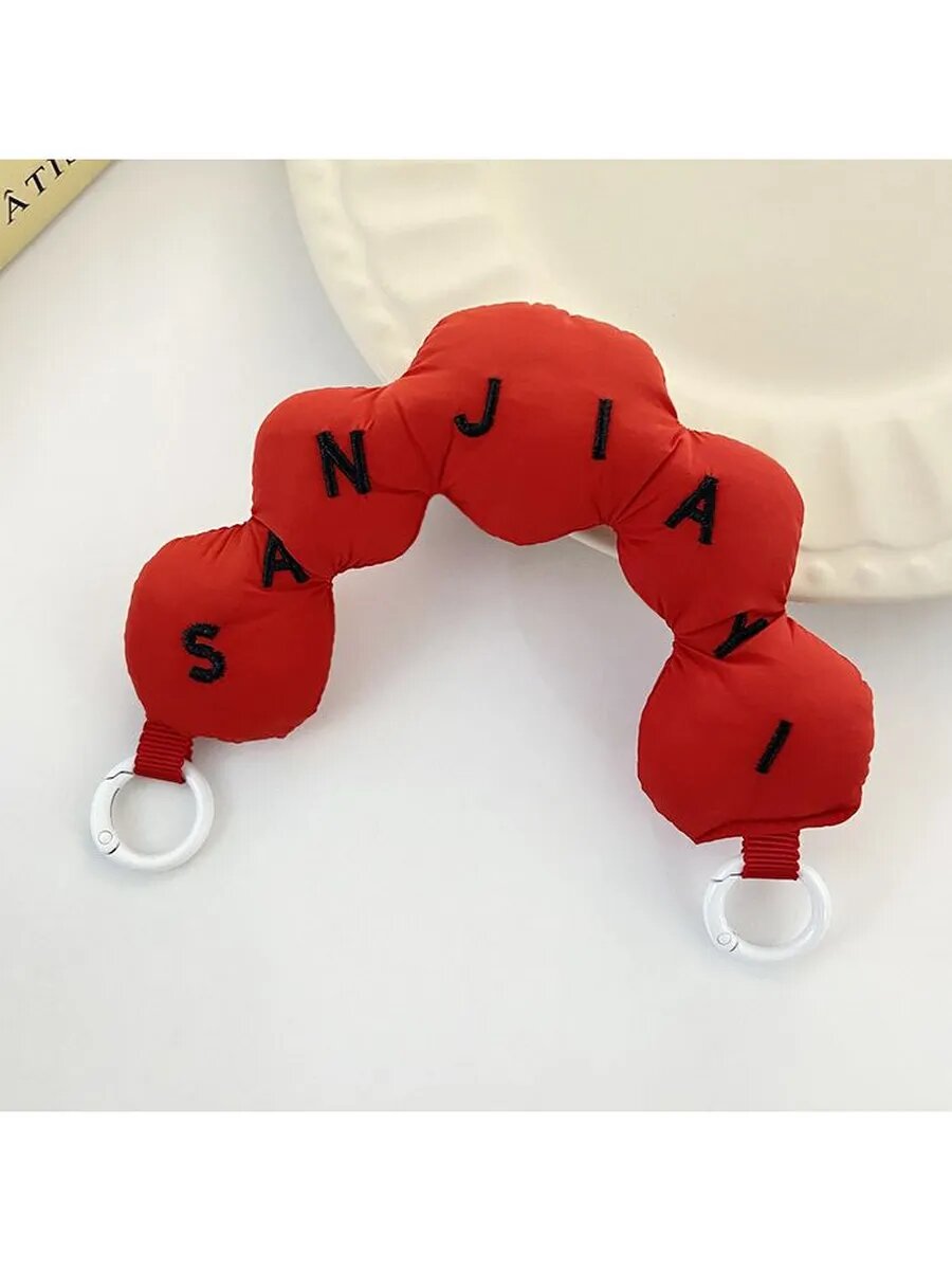 Тканевый чехол с вышивкой (Буквы - красный)