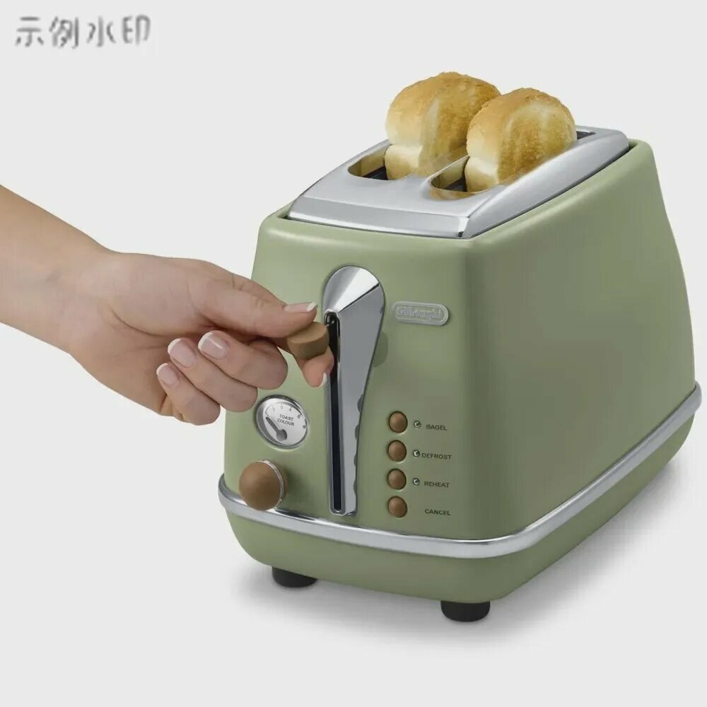 DeLonghi Тостер CT2003_J 900 Вт тостов - 2, зеленый