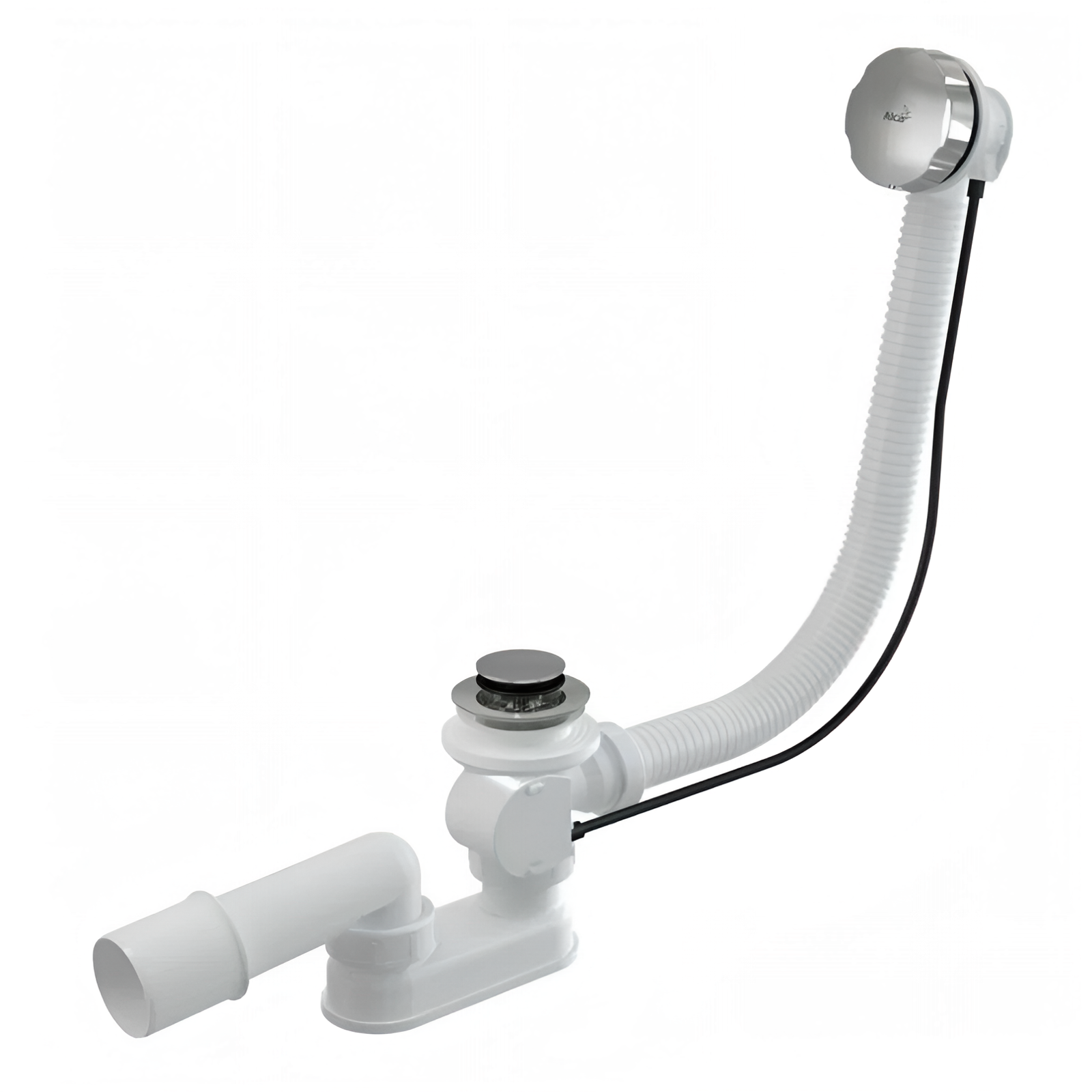 Слив-перелив для ванны Alcadrain A55K-80-RU-01, горизонтальный выпуск