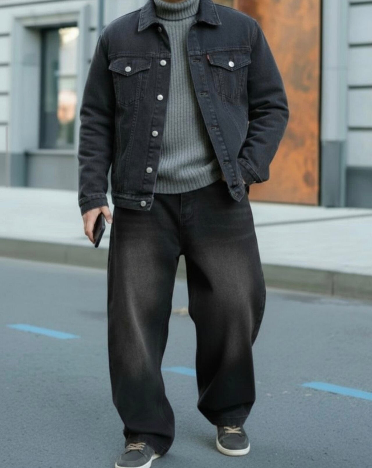 Джинсы багги 