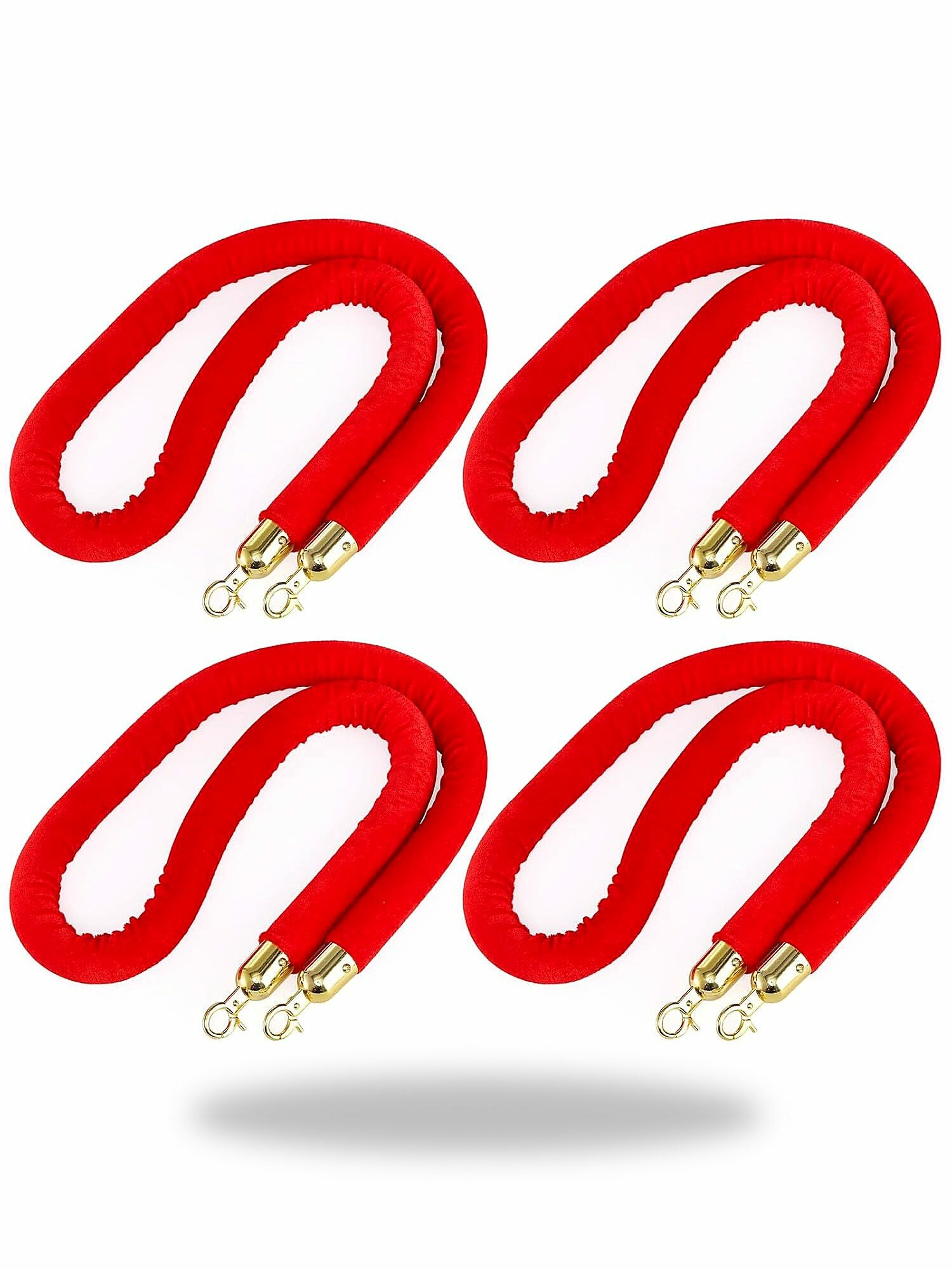 Канат с крюками для ограждения, красный, 1.5 м