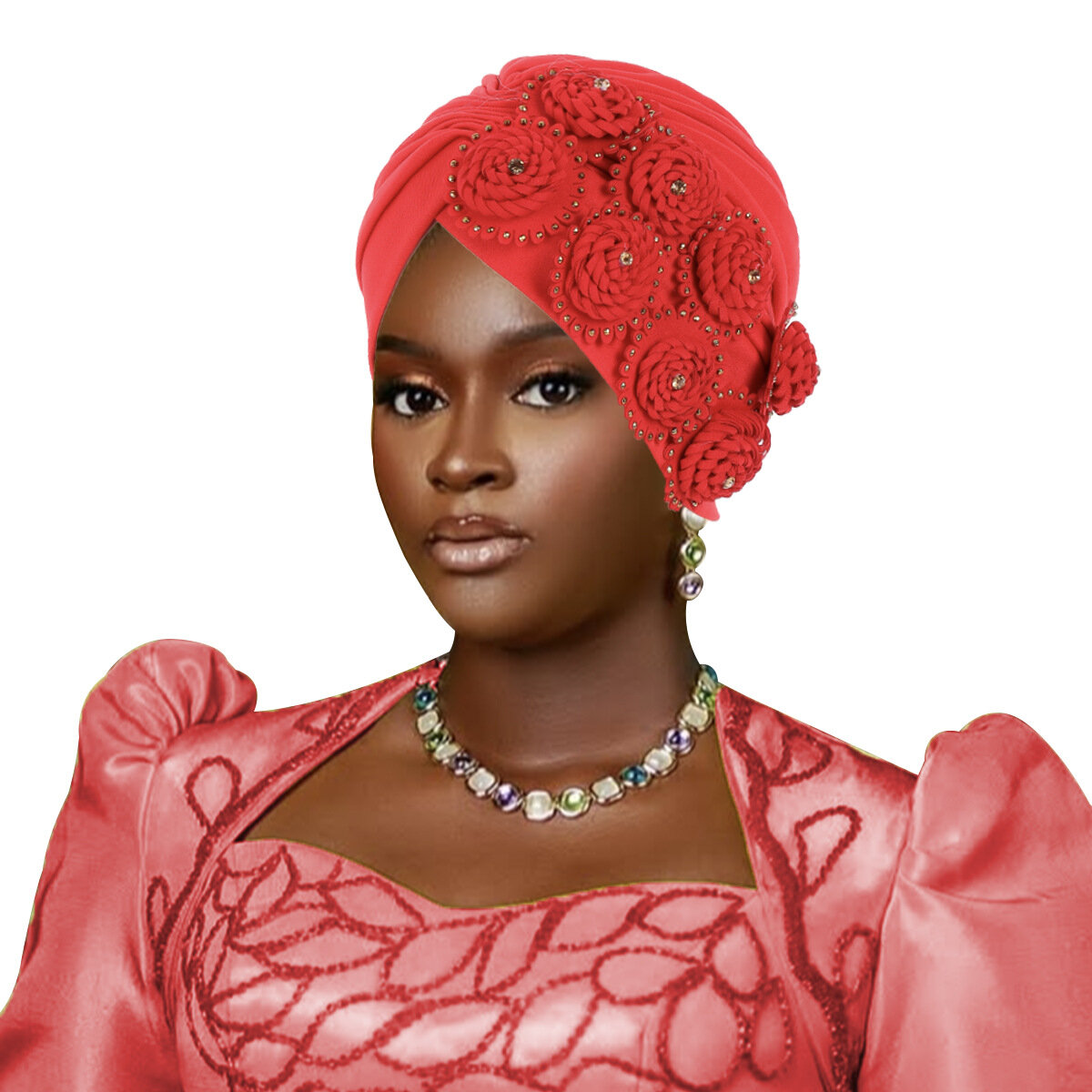 DIY Кепка Европа Америка Тюрбан Плиссе Бисер Африка