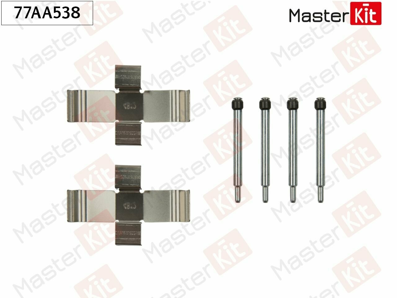 Комплект установочный тормозных колодок MB SLR107 71-89VW Transporter II 67-79 MasterKit 77AA538