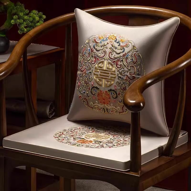 Кресло из красного дерева в китайском стиле, подушка для дивана из латекса, сиденье, индивидуальная подушка для сиденья, столик для чая, кресло из массива дерева, обеденное кресло, подушка для кресла