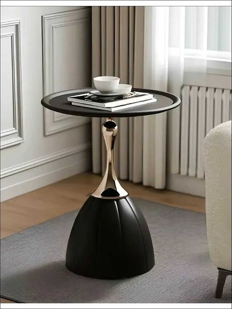 Журнальный столик-тумба 40х30х50 см из кованого железа — компактный столик для гостиной, балкона, кухни и кабинета