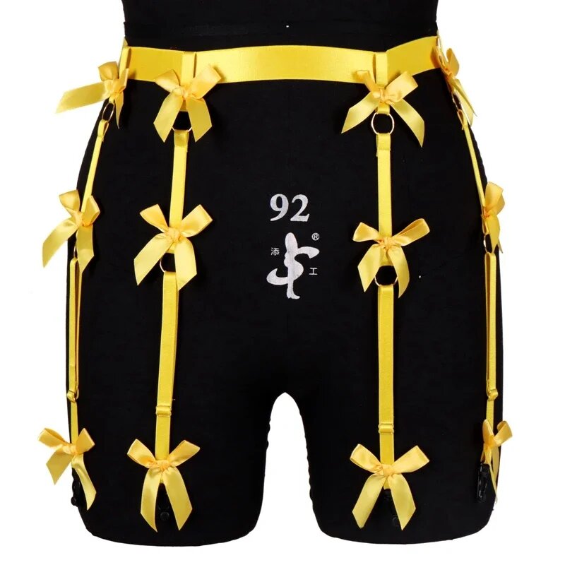 Женские желтые готические подвязки Harness