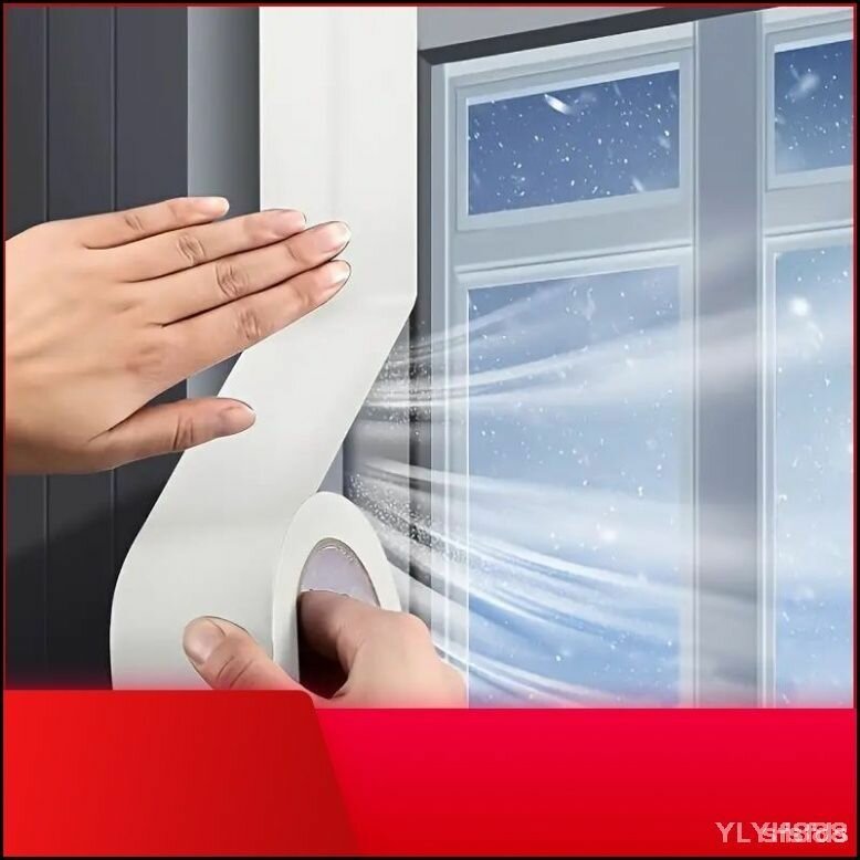 Ветрозащитная и теплоизоляционная пленка для окон 3м, защита от протечек зимой, водонепроницаемая, без клеевого герметика, высокая вязкость