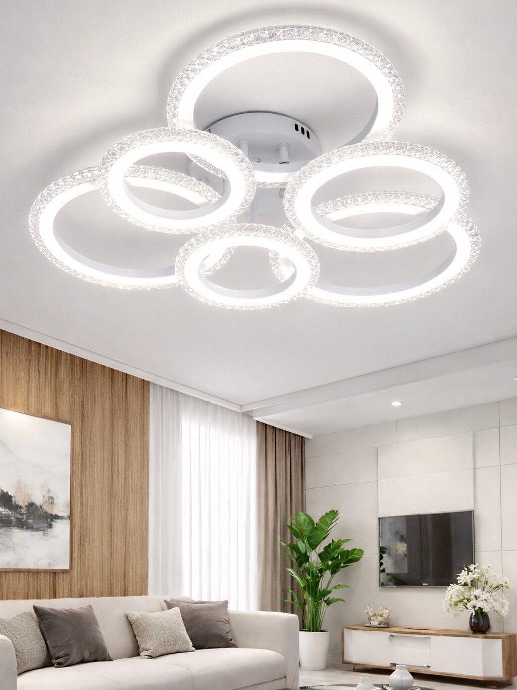 Свет Столицы Люстра потолочная белая светодиодная c пультом, 96Вт