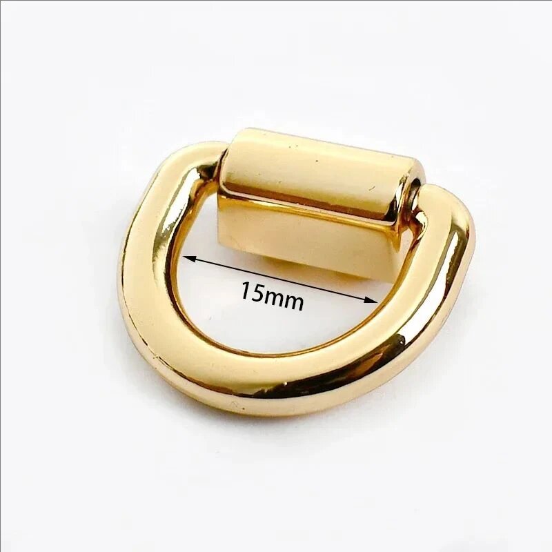 Металлические D-образные пряжки 15 мм, LightGold