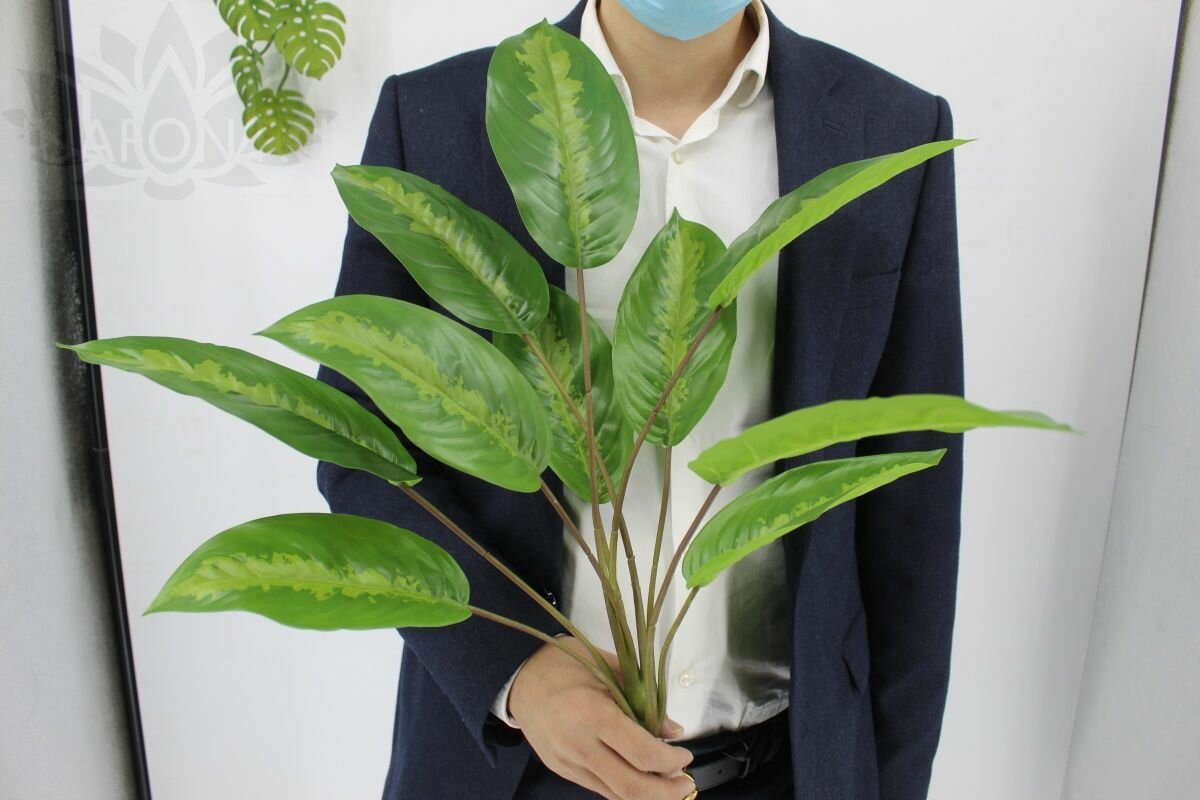 Искусственные цветы для декораторов и фитостен зелень Тропическая для кашпо 55см