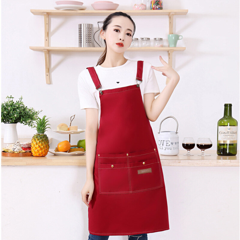 Оптовый водонепроницаемый фартук из брезента, фартук для кухни и приготовления пищи, фартук для работы в кухне