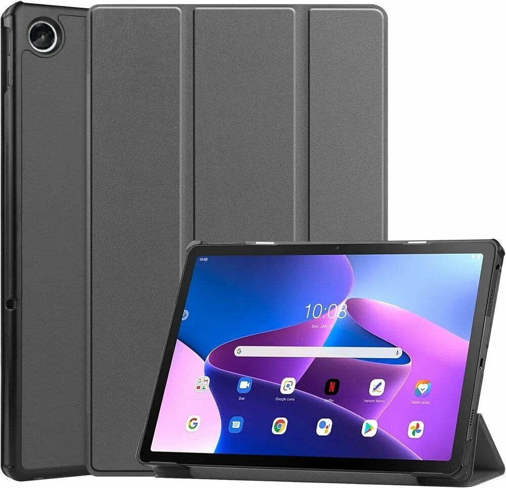Складной чехол-книжка из искусственной кожи для Lenovo M10 Plus 3-го поколения 10,6 дюймов, 2022 г. TB125FU TB128FU TB128XU с магнитной подставкой