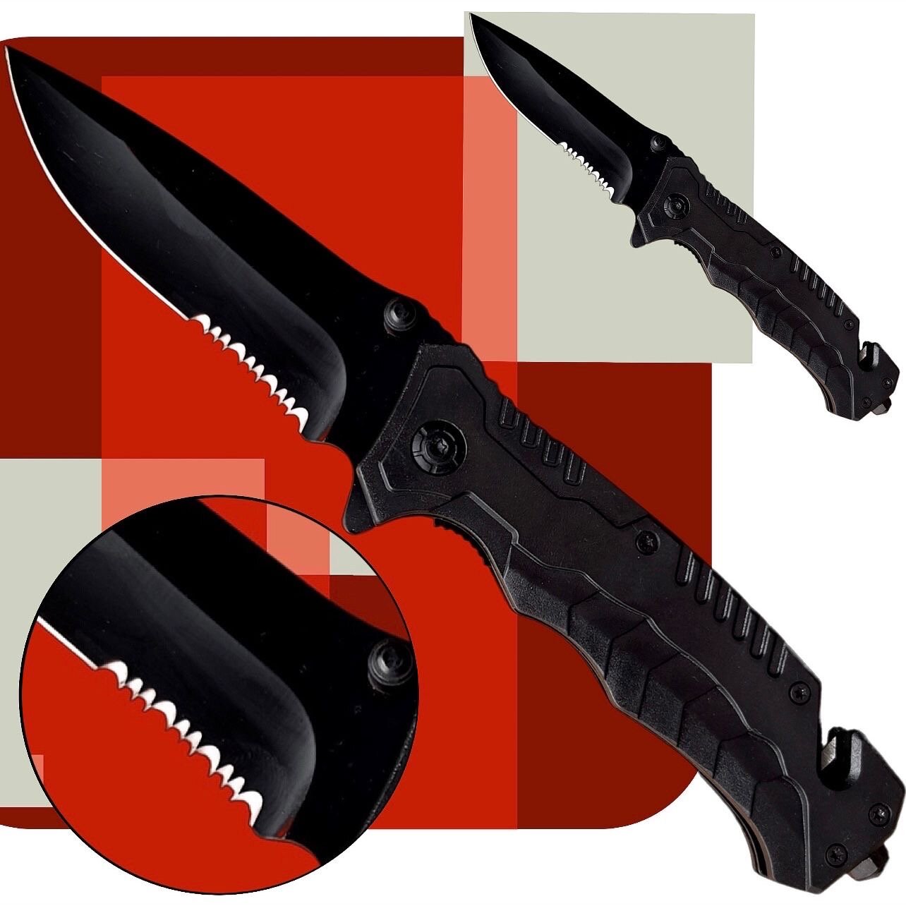 Нож складной туристический для охоты и рыбалки со стеклобоем и стропорезом походный