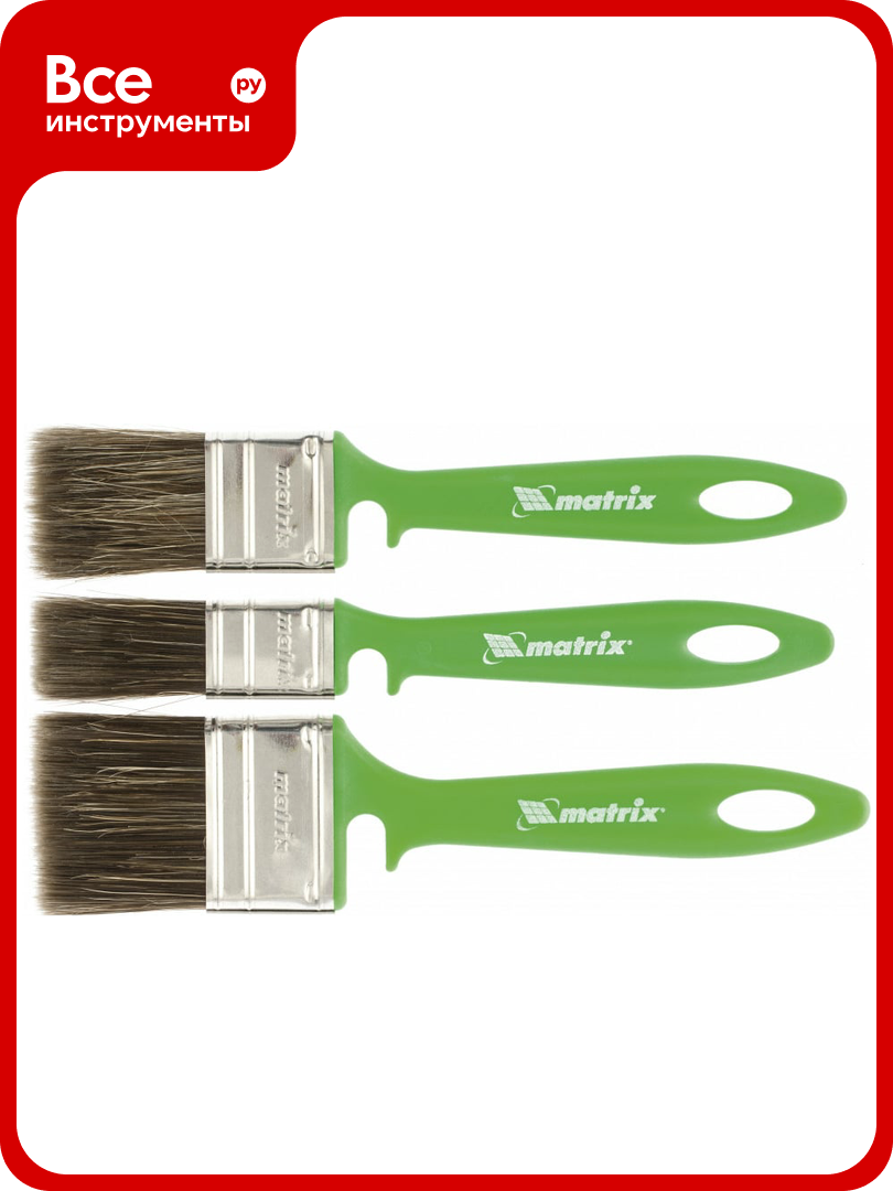 Набор кистей «Работы по дереву» 25мм, 35мм, 50мм MATRIX Color Line 83379