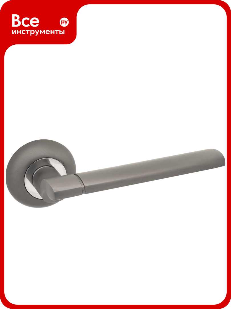 Дверные ручки Code Deco H-14092-A-GRF 27204, алюминиевые, гальваническое покрытие, круглая форма межкомнатных дверей