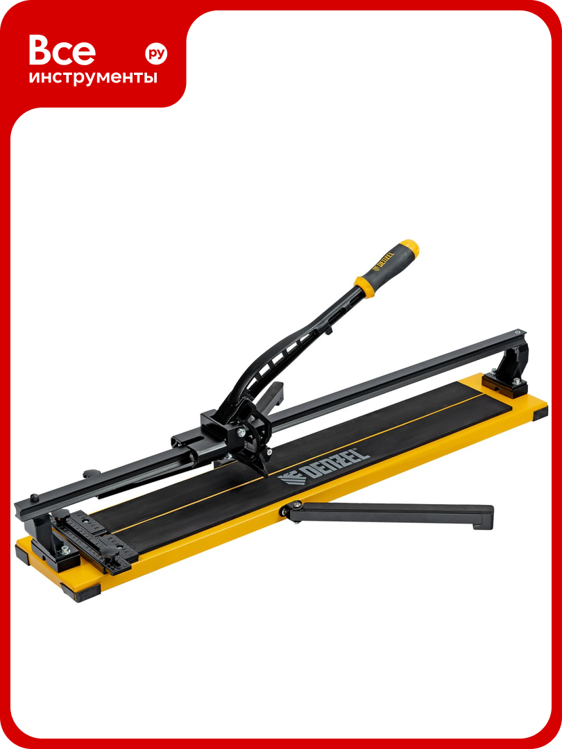 Плиткорез рельсовый Denzel 800x16мм, каретка на подшипнике, стальная станина, усиленная рукоятка-пенал 877016