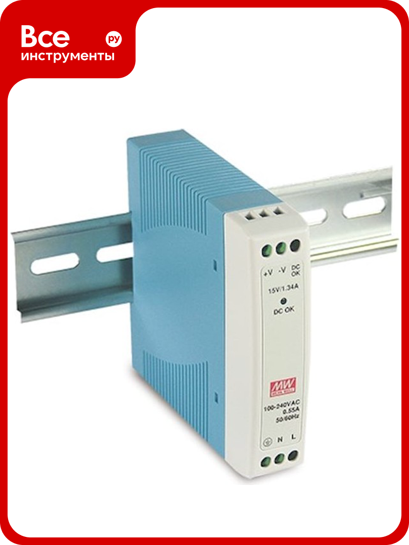 Источник питания Mean Well AC/DC MDR-10-12 Т00273365