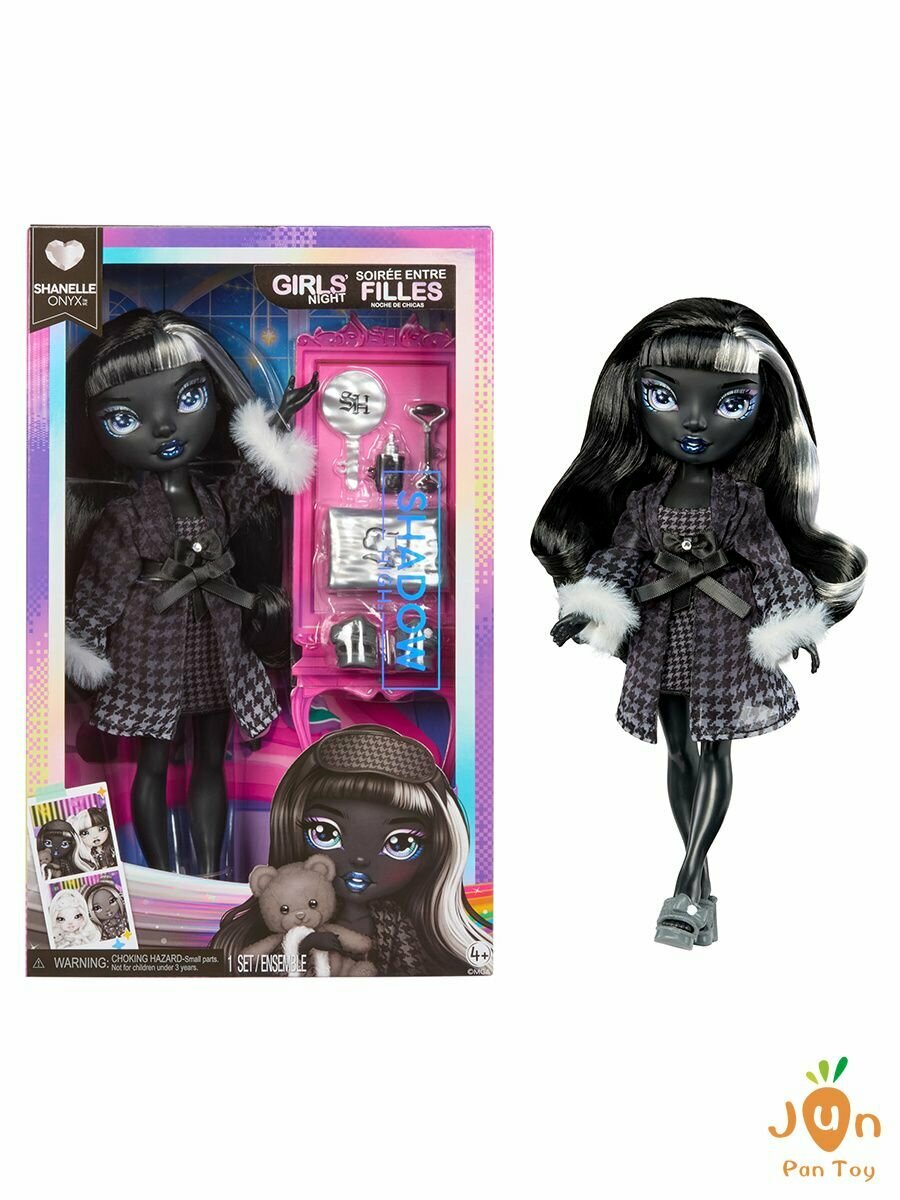 Shadow High Girls' Night Shanelle Onyx Fashion Doll / Модная кукла в наряде, высота 23 см, подвижные суставы, длинные черные с серебром волосы, подойдет в качестве подарка или коллекции