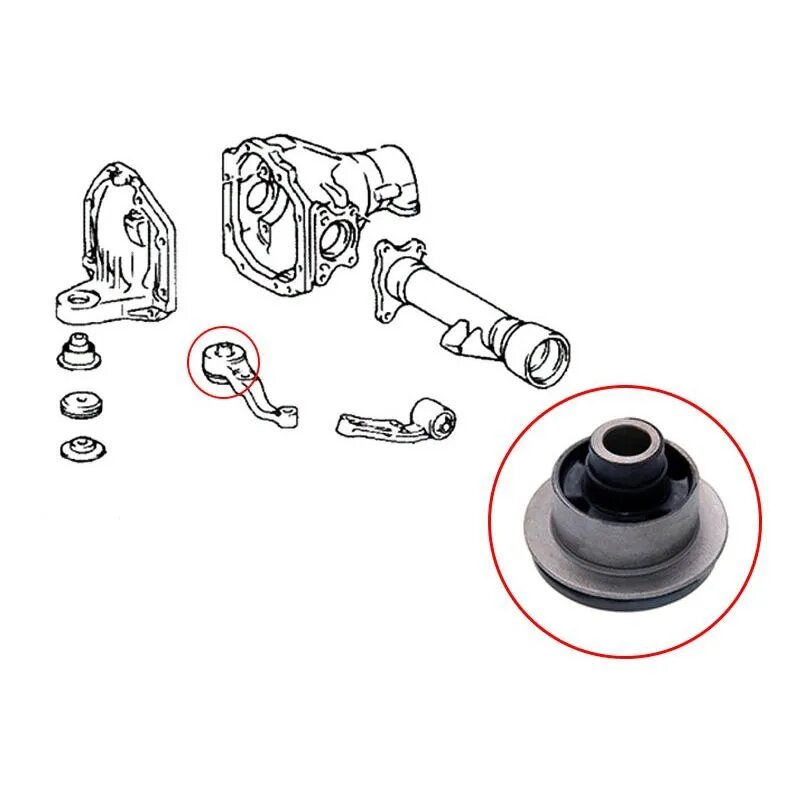 Сайлентблок редуктора SAT ST-52380-60030B Toyota Land Cruiser J100 98-07 / Lexus LX 98-07