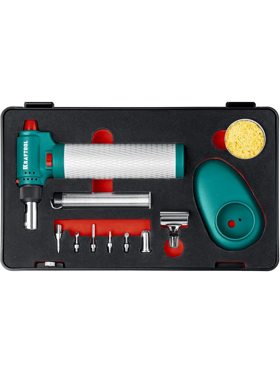 KRAFTOOL Multi torch, 30 - 150 Вт, 1300°С, набор 8 в 1:
