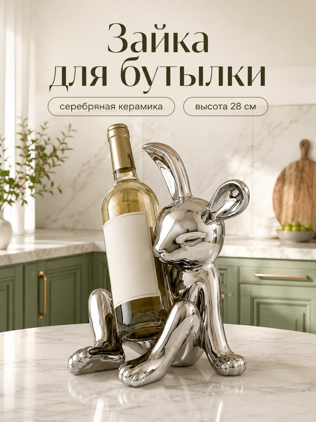 Керамическая подставка для бутылки, декоративный держатель для бутылки