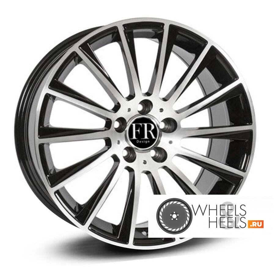 Диск автомобильный литой Replica FR MR139 18x8.5 5x112 et40 dia66.6 Черный с полированным ободом
