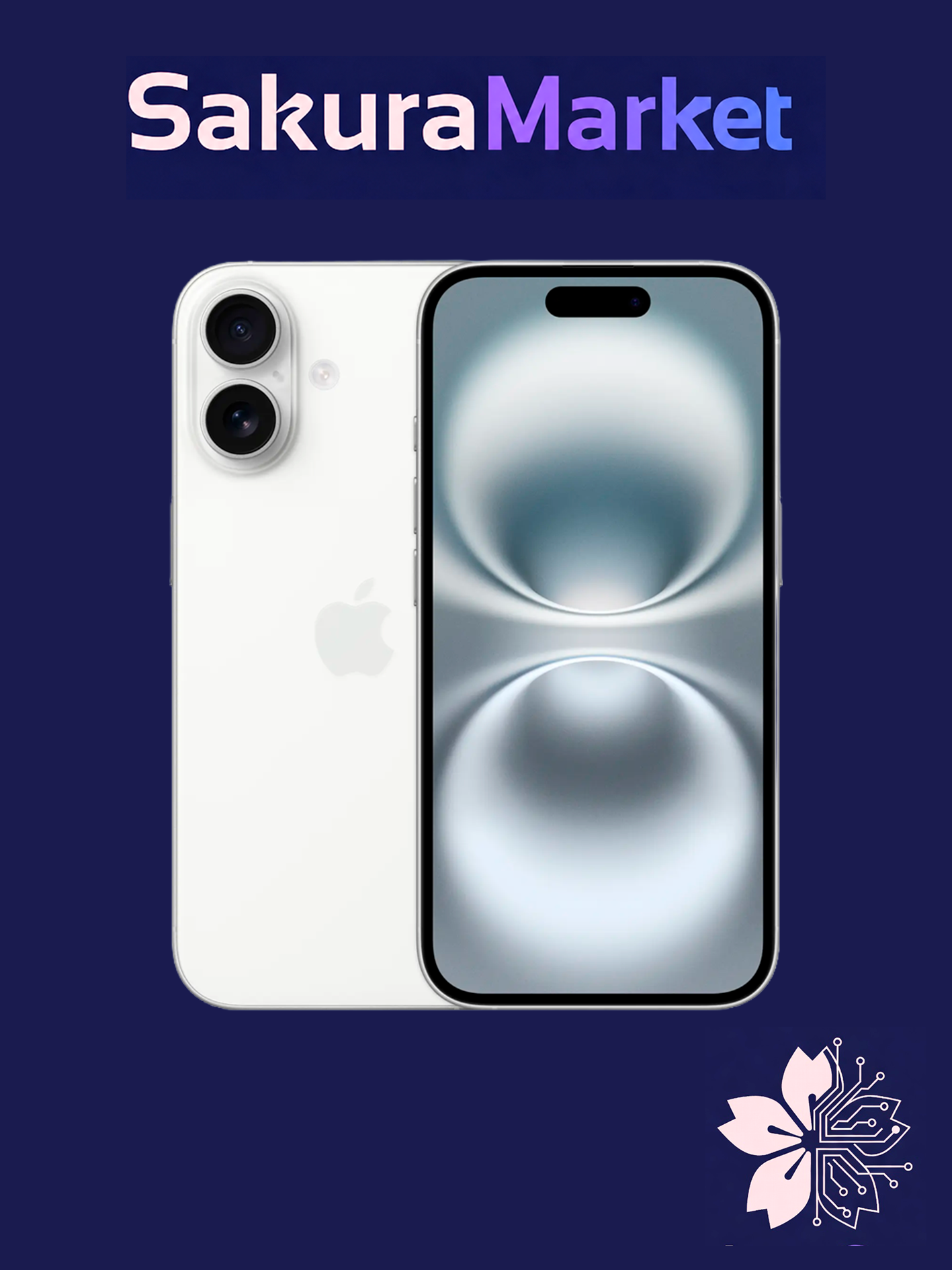 Смартфон Apple iPhone 16 128GB nano SIM + eSIM White (белый)