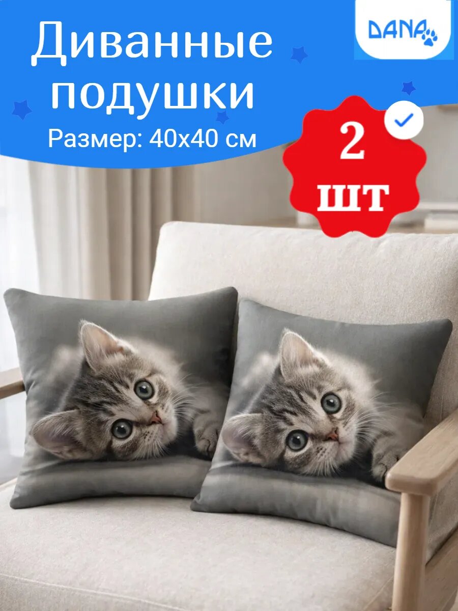 Подушки декоративные диванные 2 штуки.