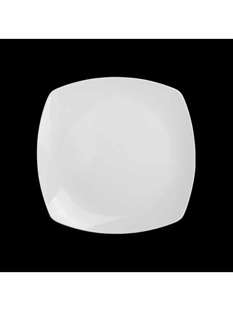 Тарелка десертная Chan Wave Quadro, 20x20 см, белый фарфор