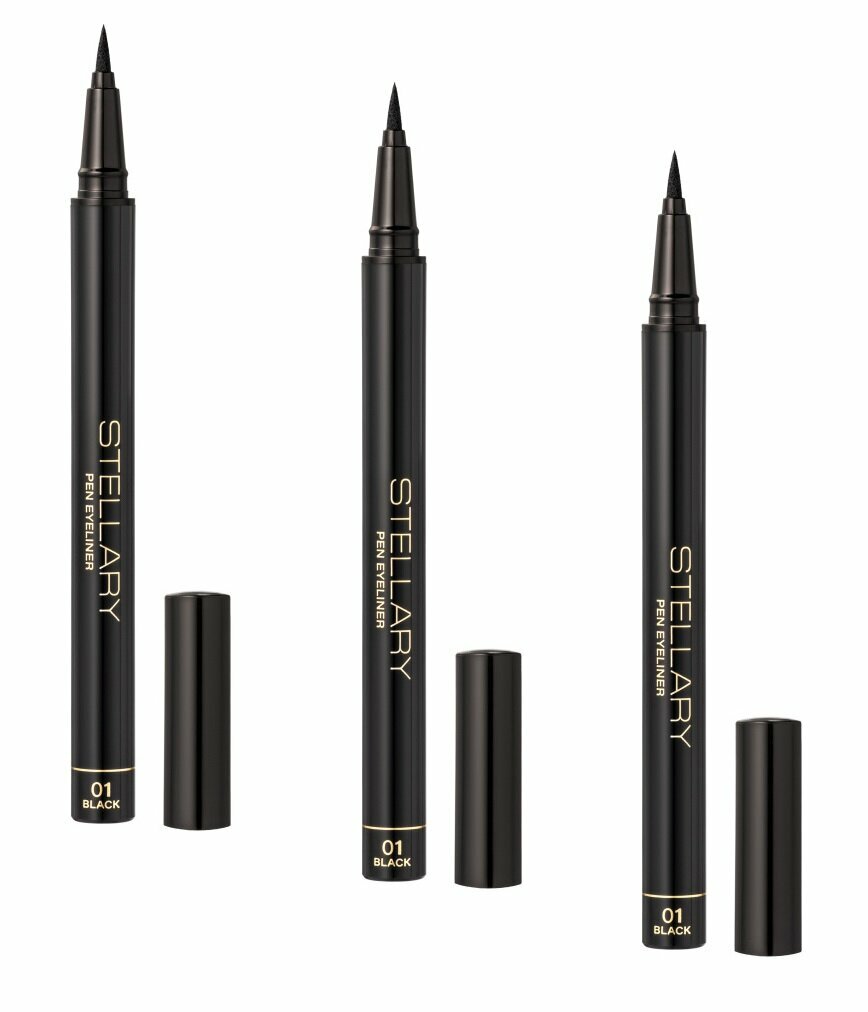 Подводка Stellary для глаз / Eyeliner pen Black тон 01 3шт