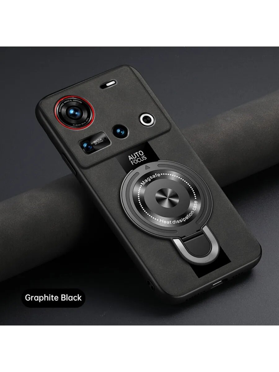 Чехол для Nubia Z70 Ultra MagSafe с кольцом подставкой