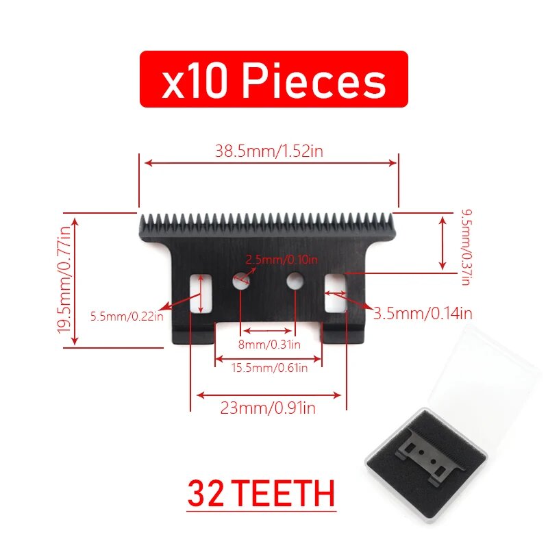 Лезвия для триммера Kemei KM-2299, 32 зубца, 10 шт.