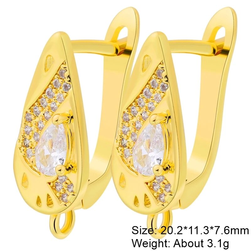 Juya Антиаллергенные застежки для сережек 2 штуки Желтый, Gold