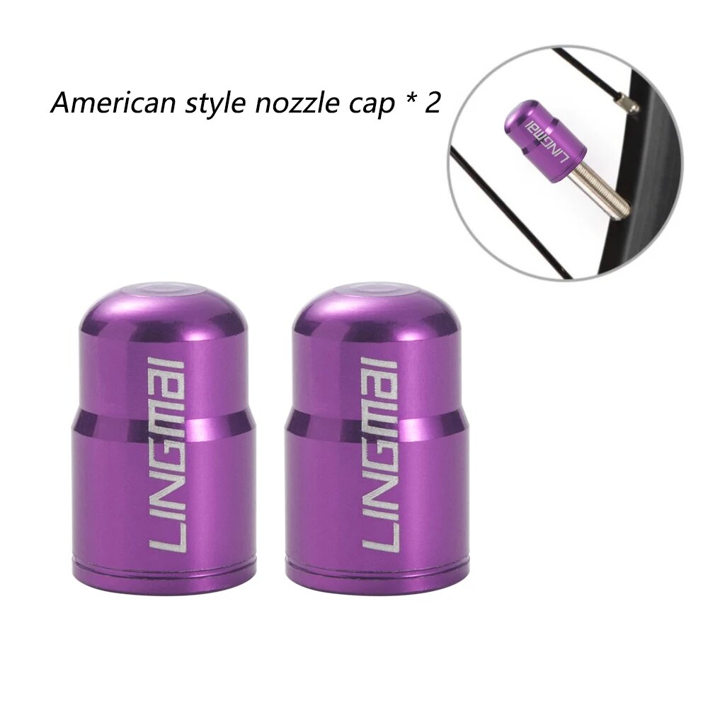 Алюминиевые колпачки для велосипедных клапанов 2 шт. 2pcs Purple Schrader