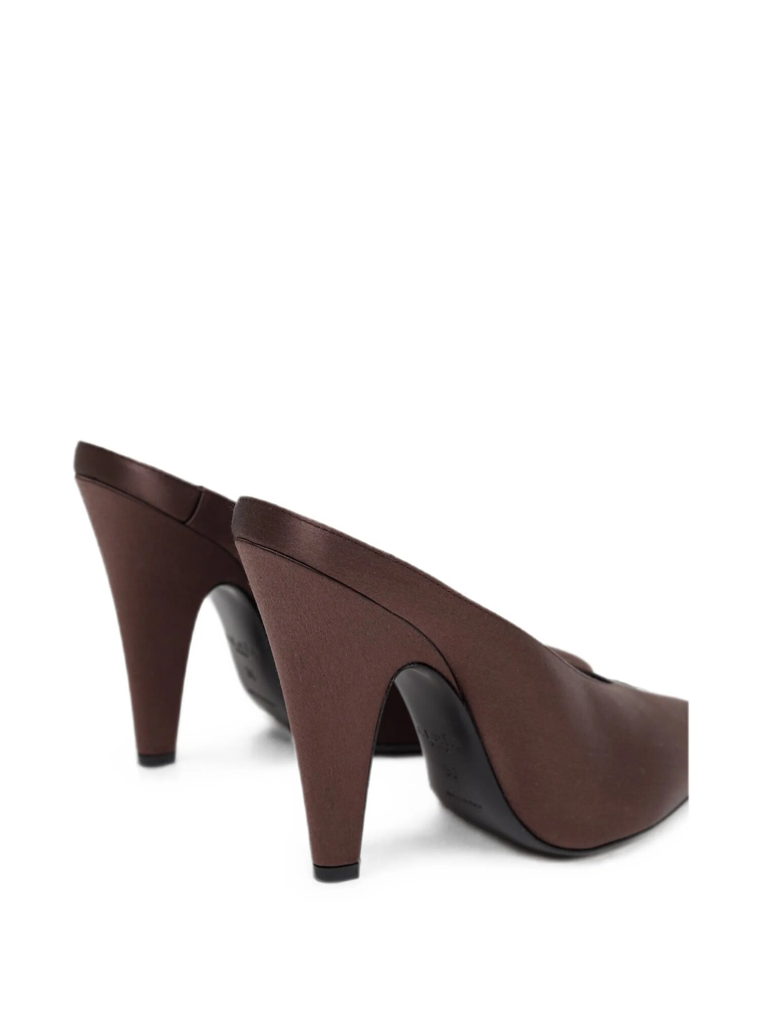 Мюли Alaia Satin cone-heel mules, размер 39, brown — фото 1