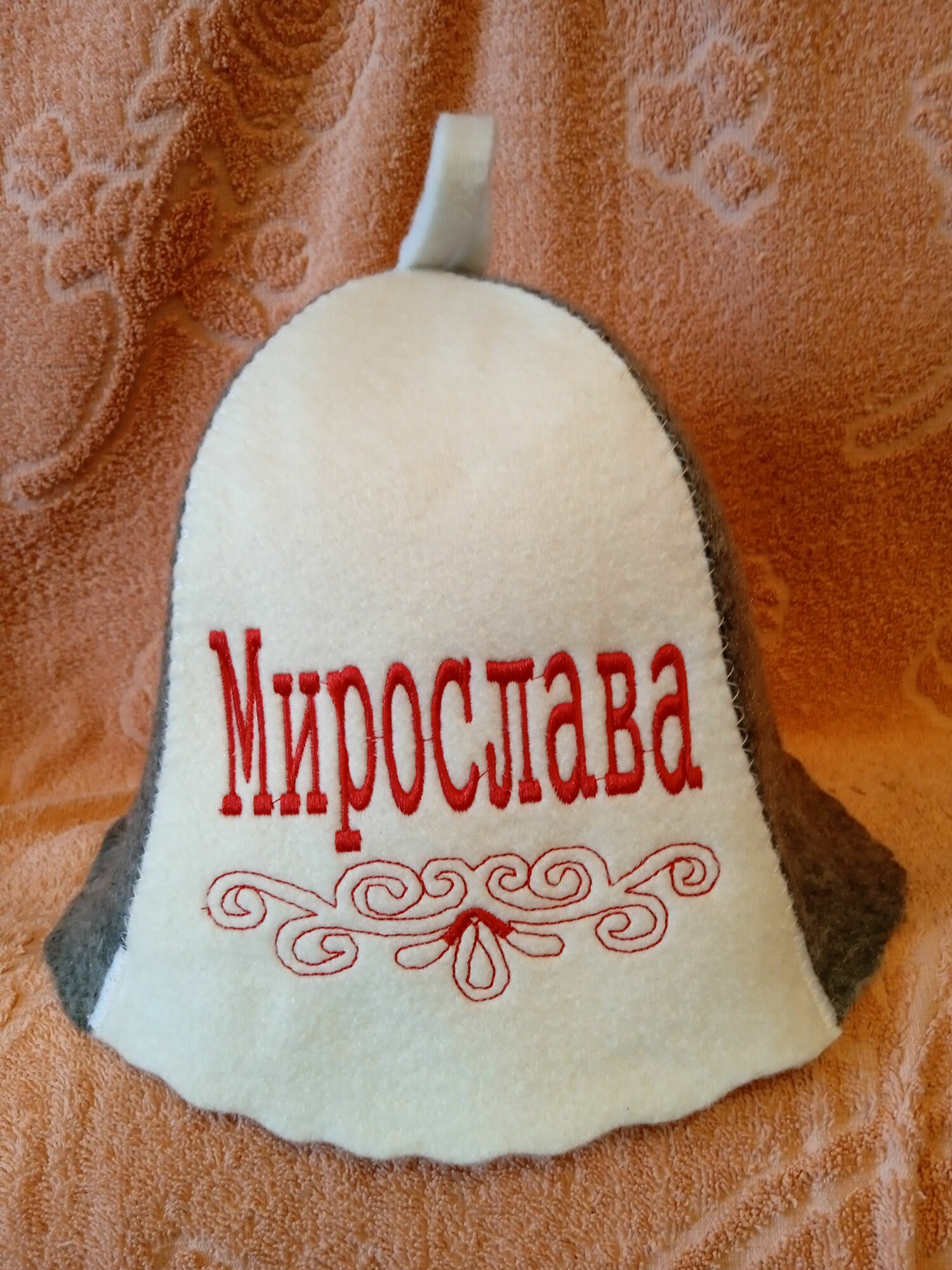 Шапка для Бани и Сауны с Вышивкой! Банная шапка для парной. Шапочка Именная