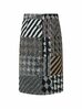 Юбка Patchwork button-front midi skirt