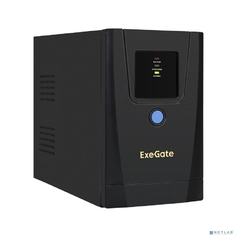 Exegate EX292781RUS ИБП ExeGate SpecialPro UNB-1000. LED. AVR.1SH.2C13 <1000VA/550W, LED, AVR,1*Schuko+2*C13, металлический корпус, Black>