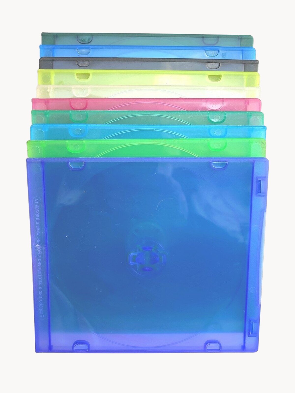 CD Box Slim для СД ДВД дисков, 10 шт, разноцветные — отзывы покупателей