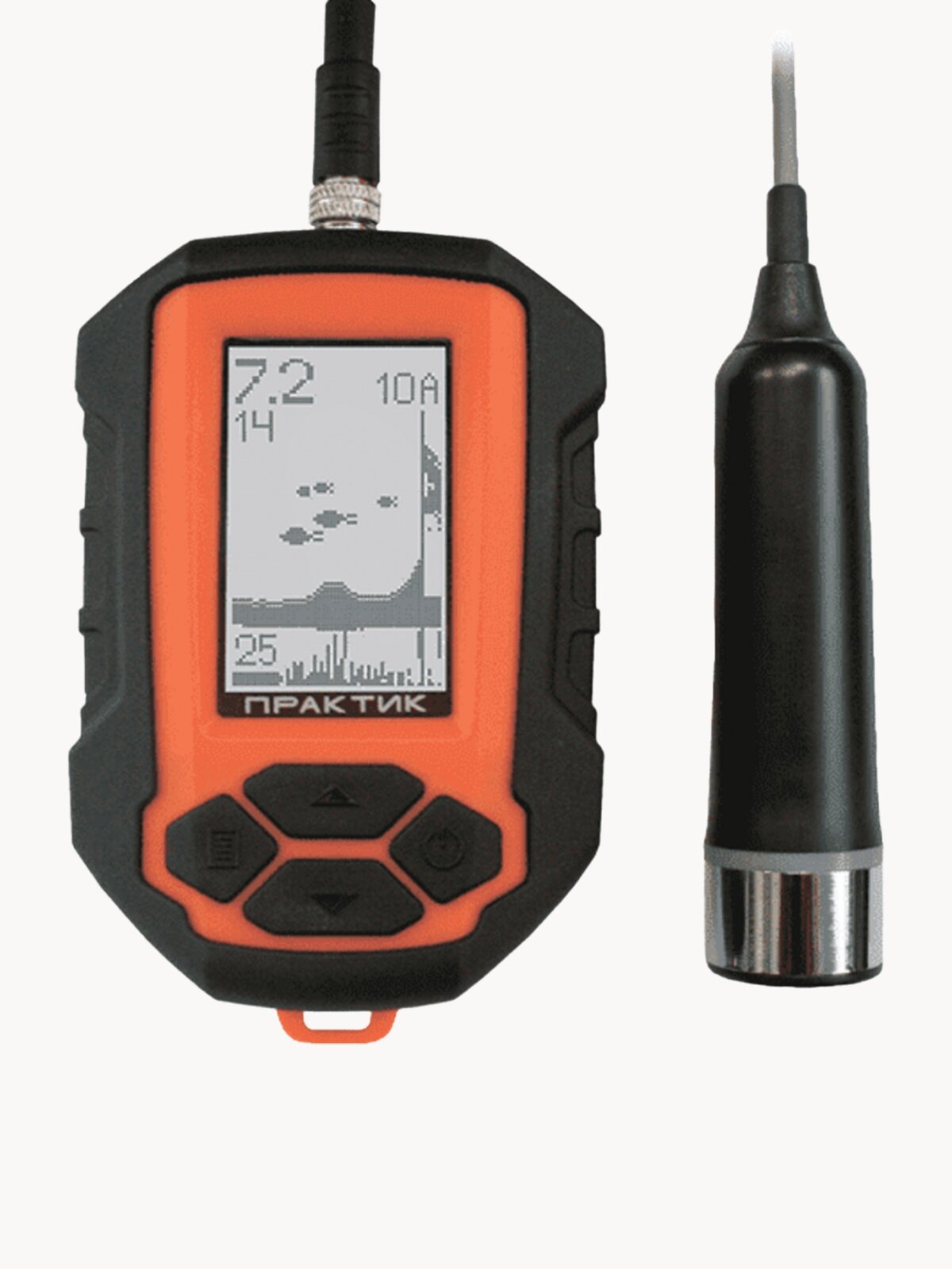 Эхолот Практик 6M, LCD-экран 128х64, влагозащита IP67, с флешером для зимней и летней рыбалки