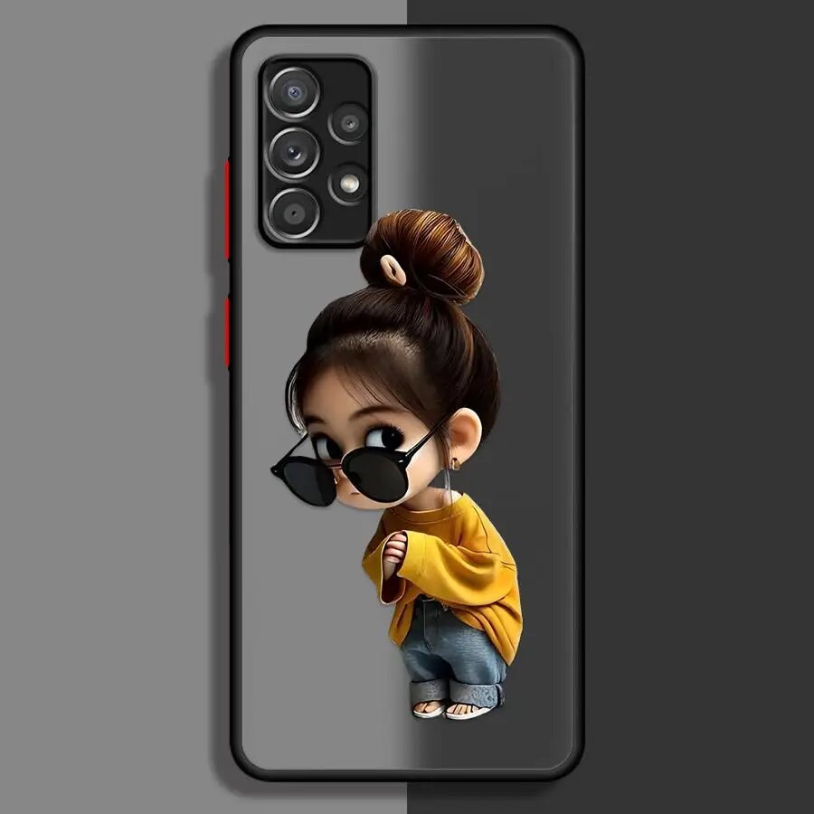 Чехол для телефона с рисунком девушки для Samsung Galaxy A17 A52 A73 A33 A54 A52S Galaxy A52, Mix01