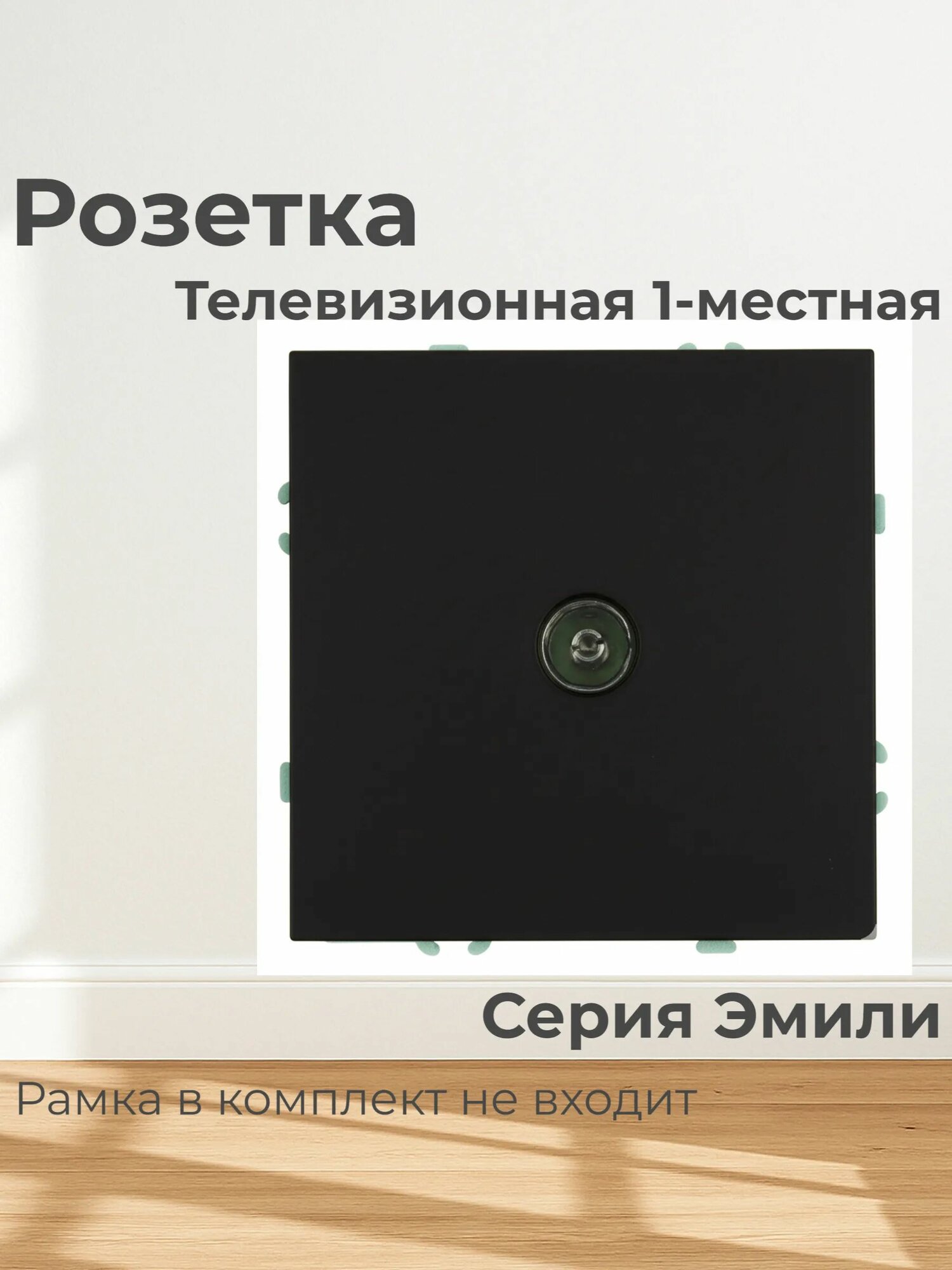 Розетка телевизионная 1-местная. Эмили
