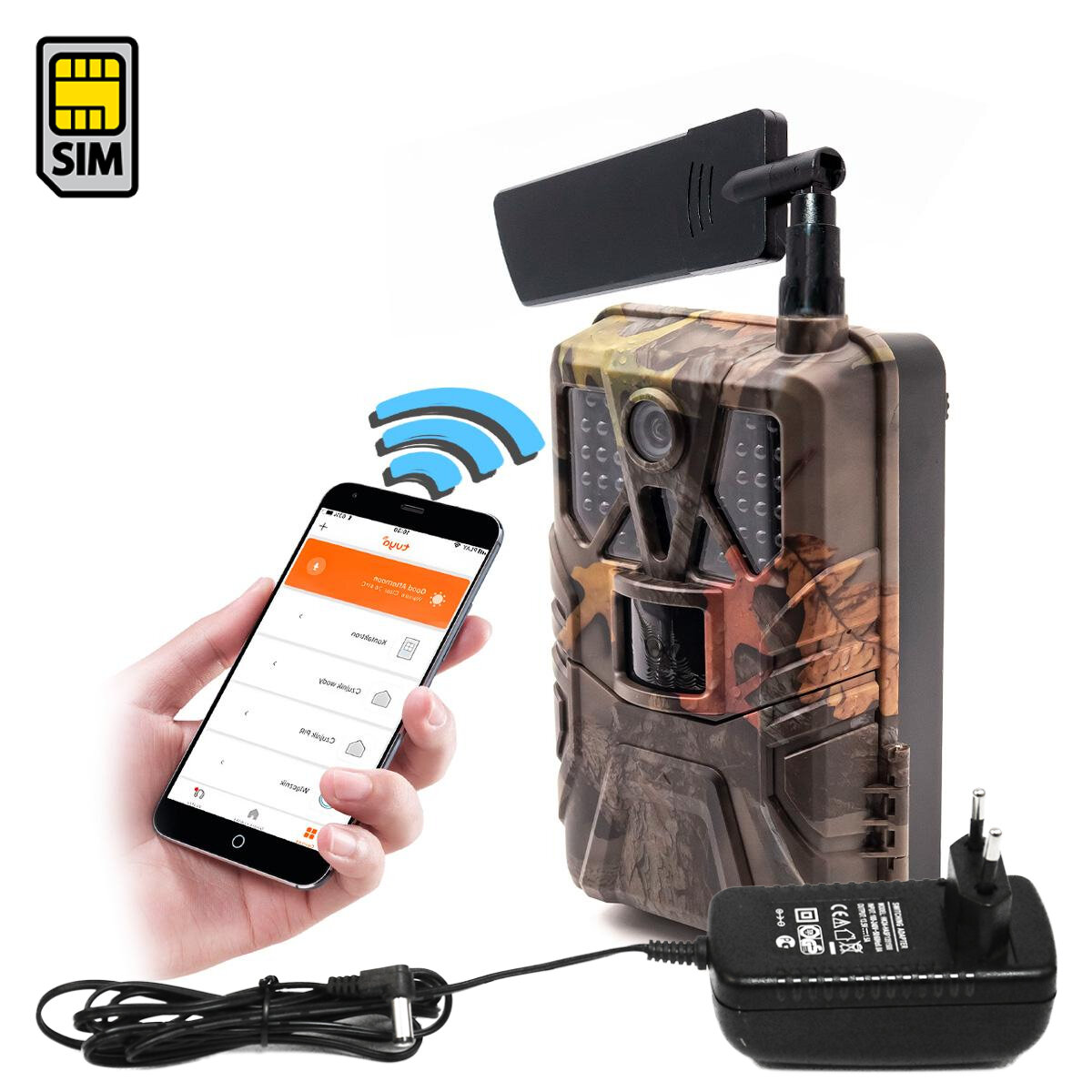 Уличная 4К/4G фотоловушка Филин 4K-HC-910 Pro-TUYA (8хАА) с приложением TUYA для охоты с записью на SD-карту и в облако. Облако, e-mail, online-просмо